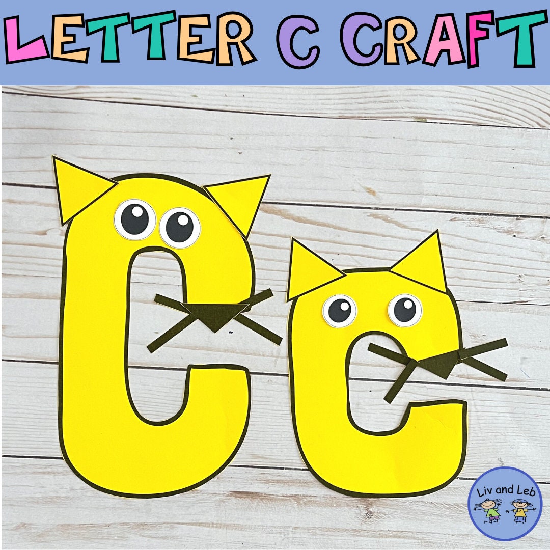 Letter C Craft- Alphabet Phonics Craft- Cat Craft - Etsy