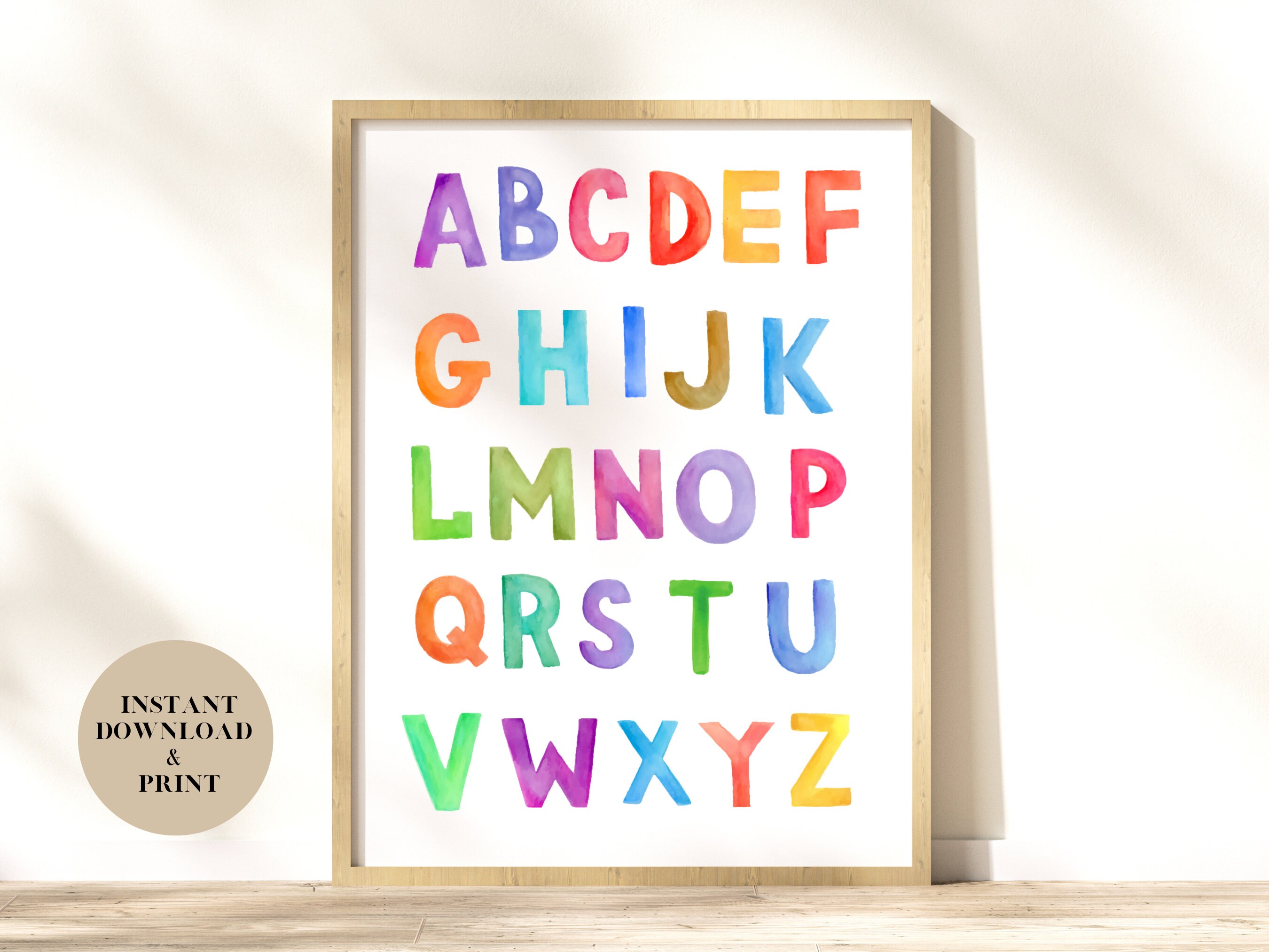 Alphabet Poster Classroom ABC Poster Nursery Alphabet - Etsy