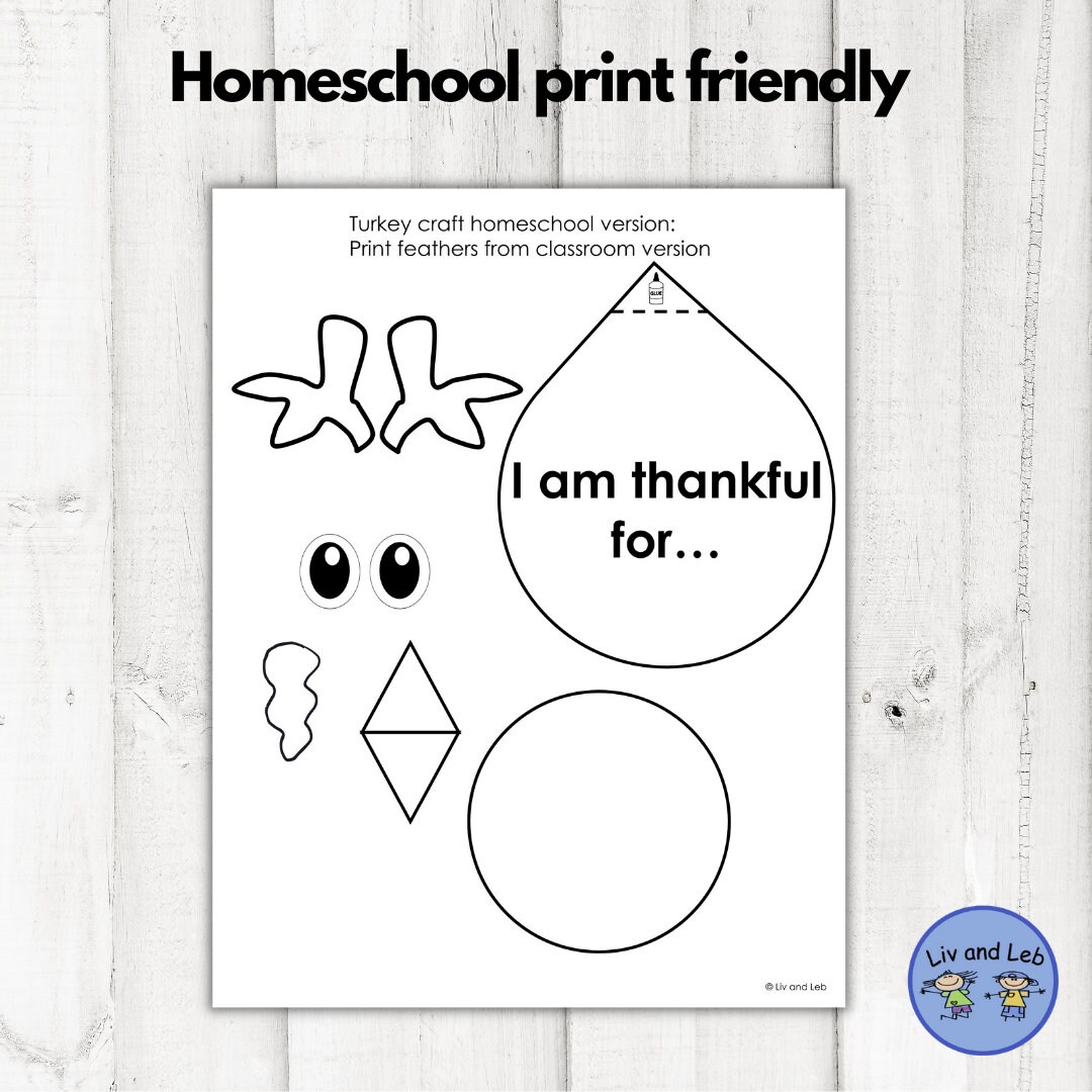 Turkey Craft Thanksgiving - Etsy