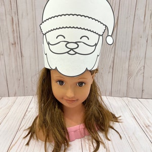 Santa Craft Paper Crown Christmas Hats Fro Kids - Etsy