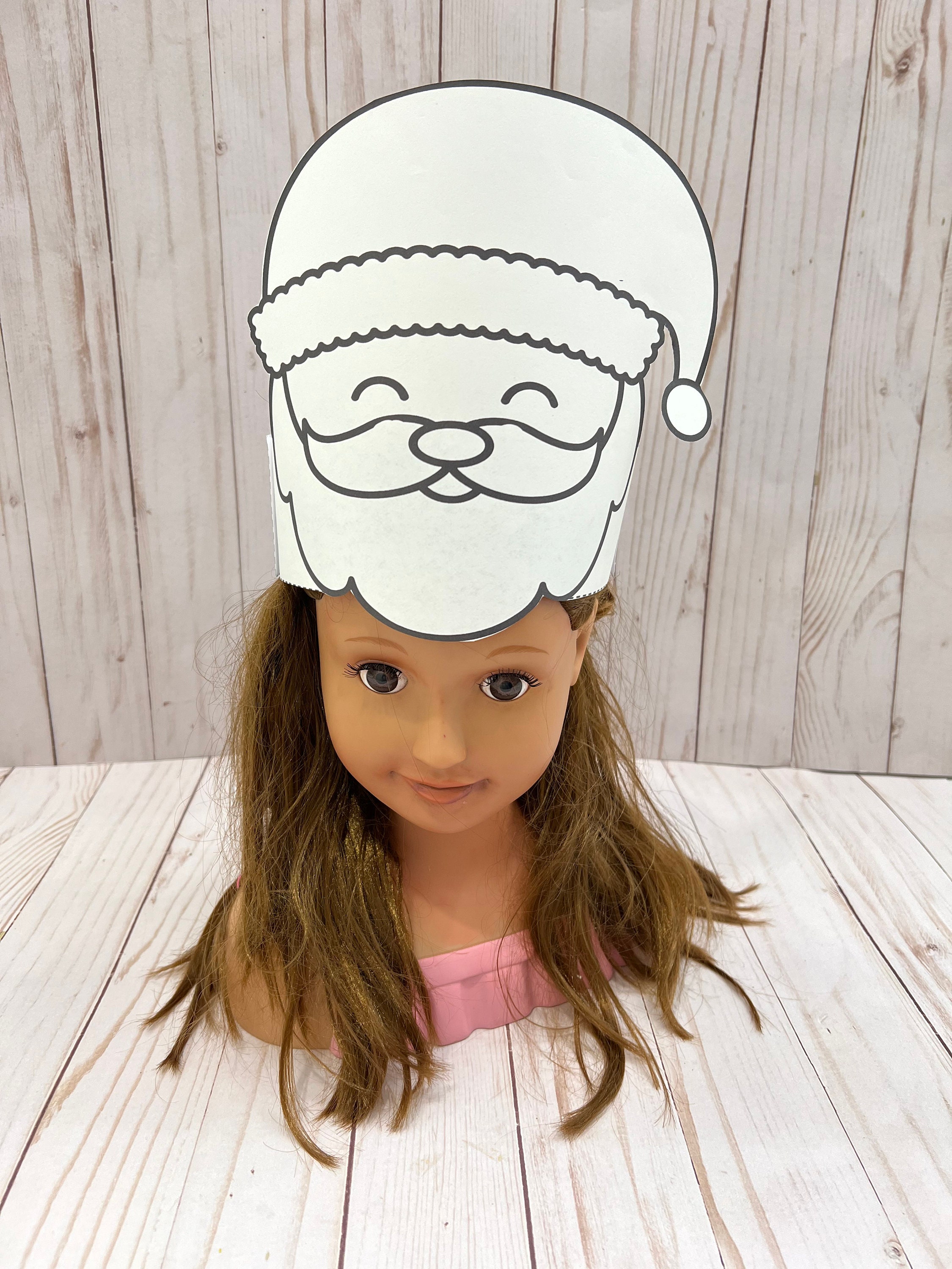 Santa Craft Paper Crown Christmas Hats Fro Kids - Etsy