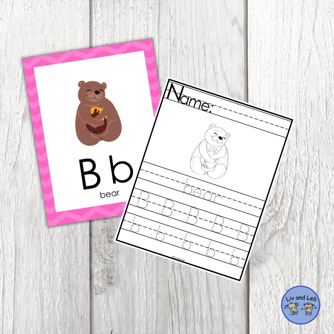 Zoo Animal Phonics Flashcard-poster and Handwriting Coloring Pages - Etsy
