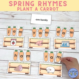 Spring CVC Rhymes- Planting Carrots- 164 Pages - Etsy