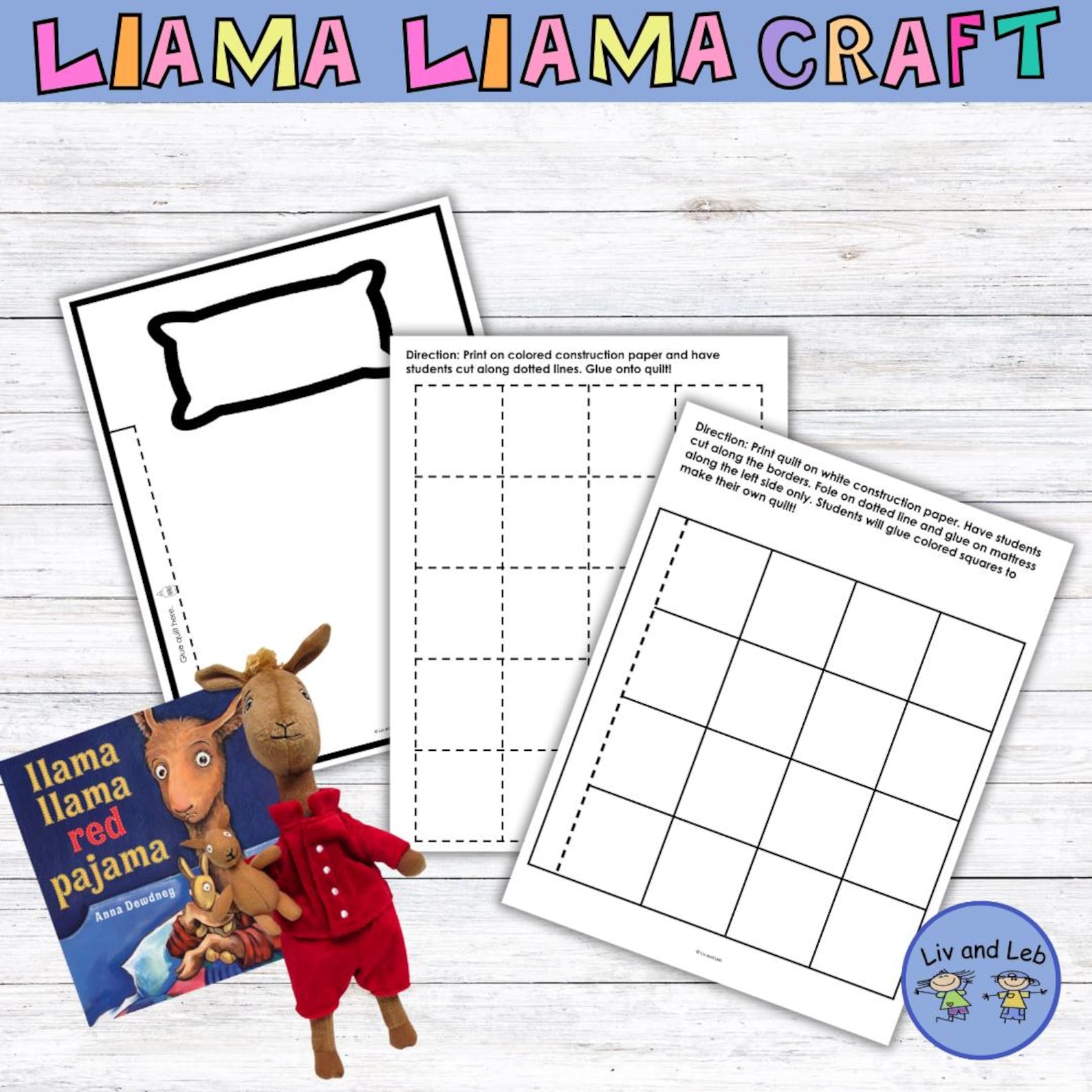 Bedtime Craft- Book Companion Craft- Llama - Etsy