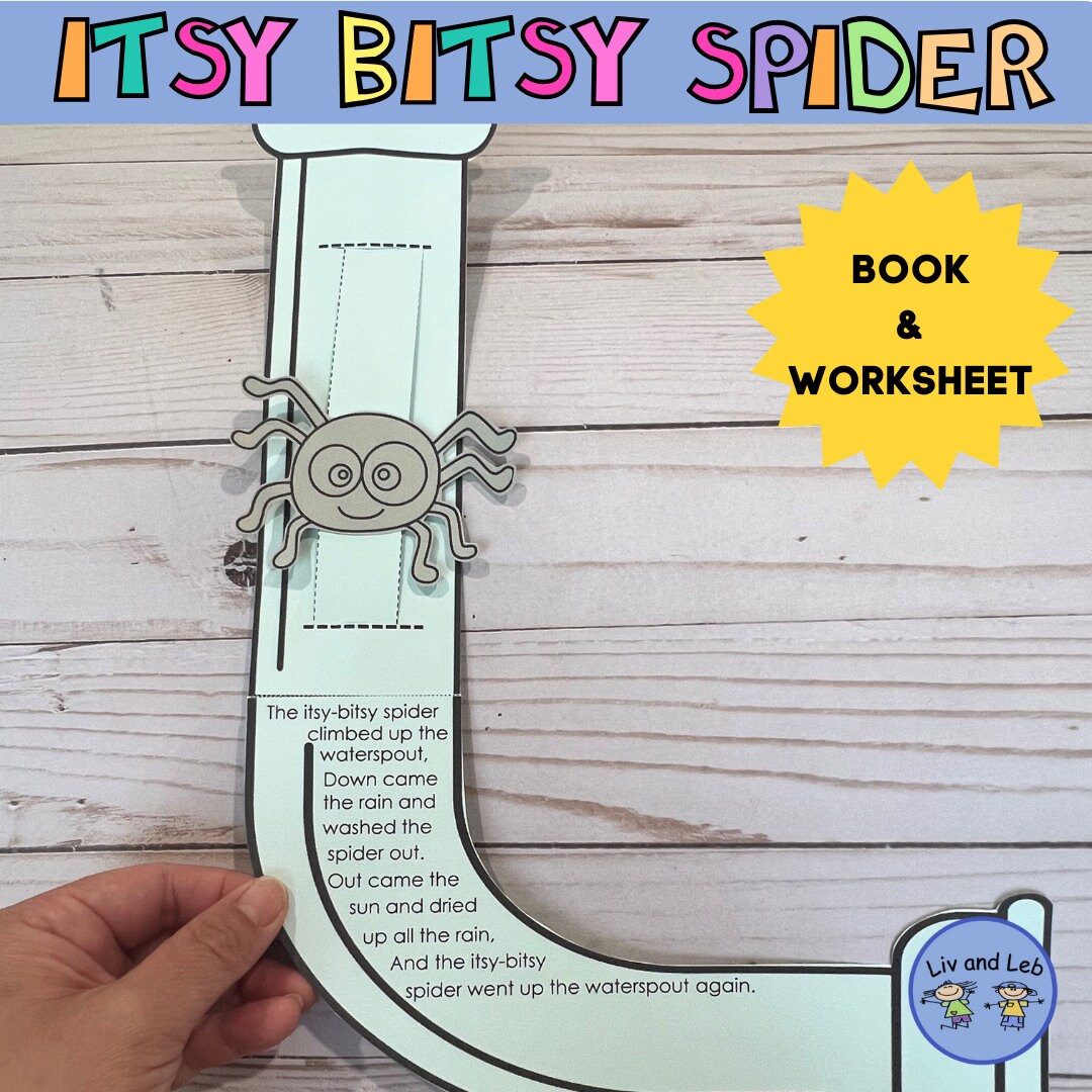 Itsy Bitsy Spider Craft- Nursery Rhymes Book - Etsy