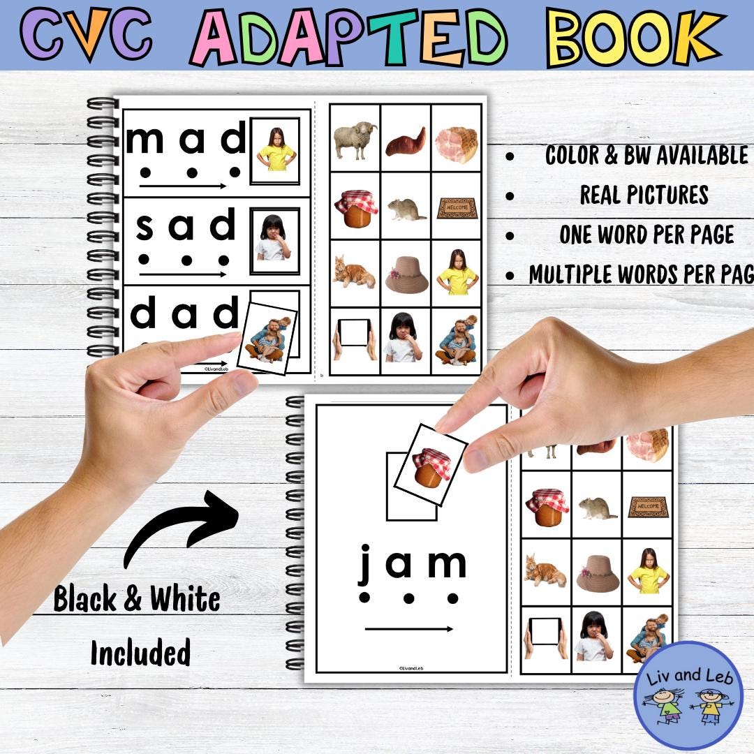 CVC Interactive Book- Word Family Short A Book - Etsy