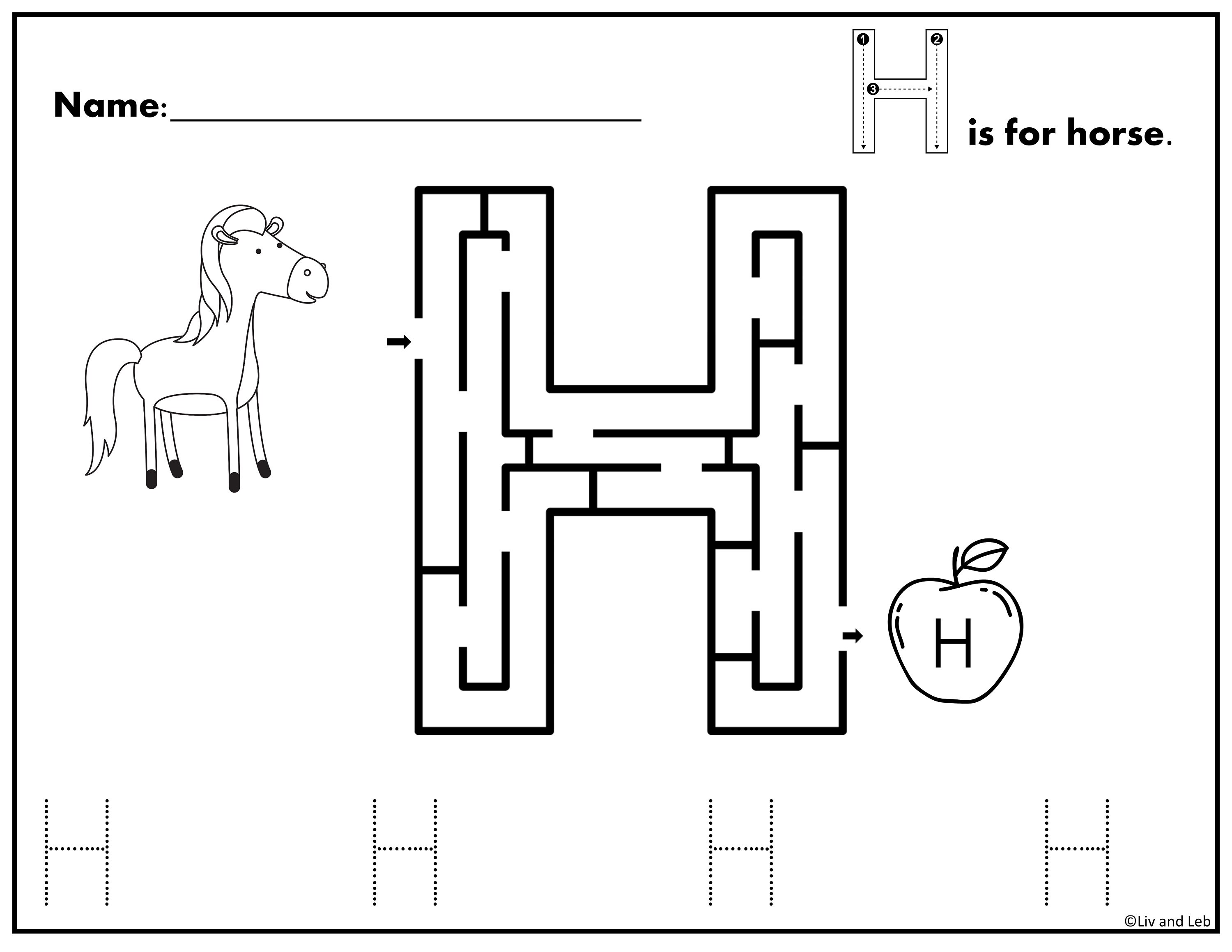 Alphabet Maze, Uppercase and Lowercase Letter Maze Worksheets - Etsy