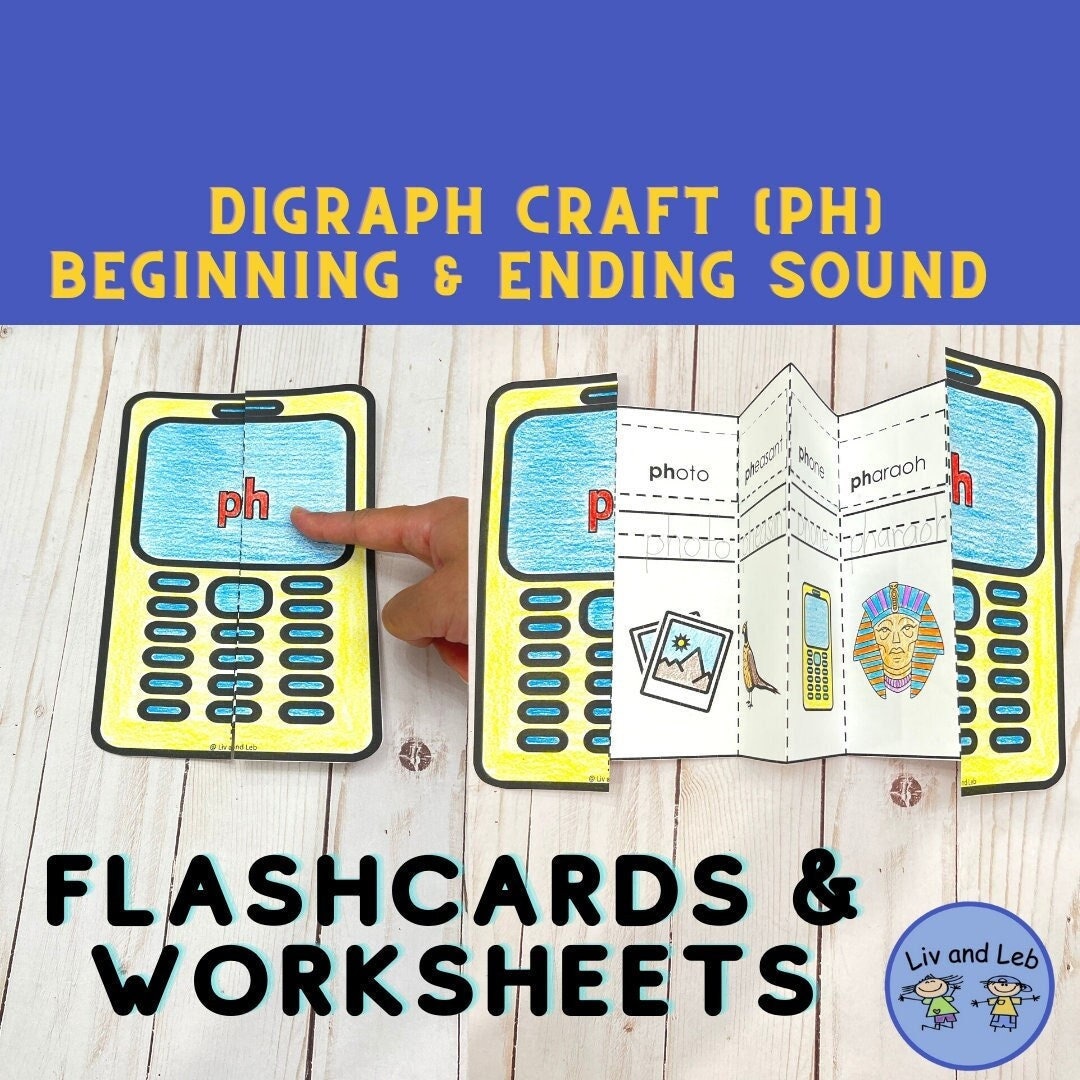 PH Digraph Craft: Flashcards & Worksheets - Etsy