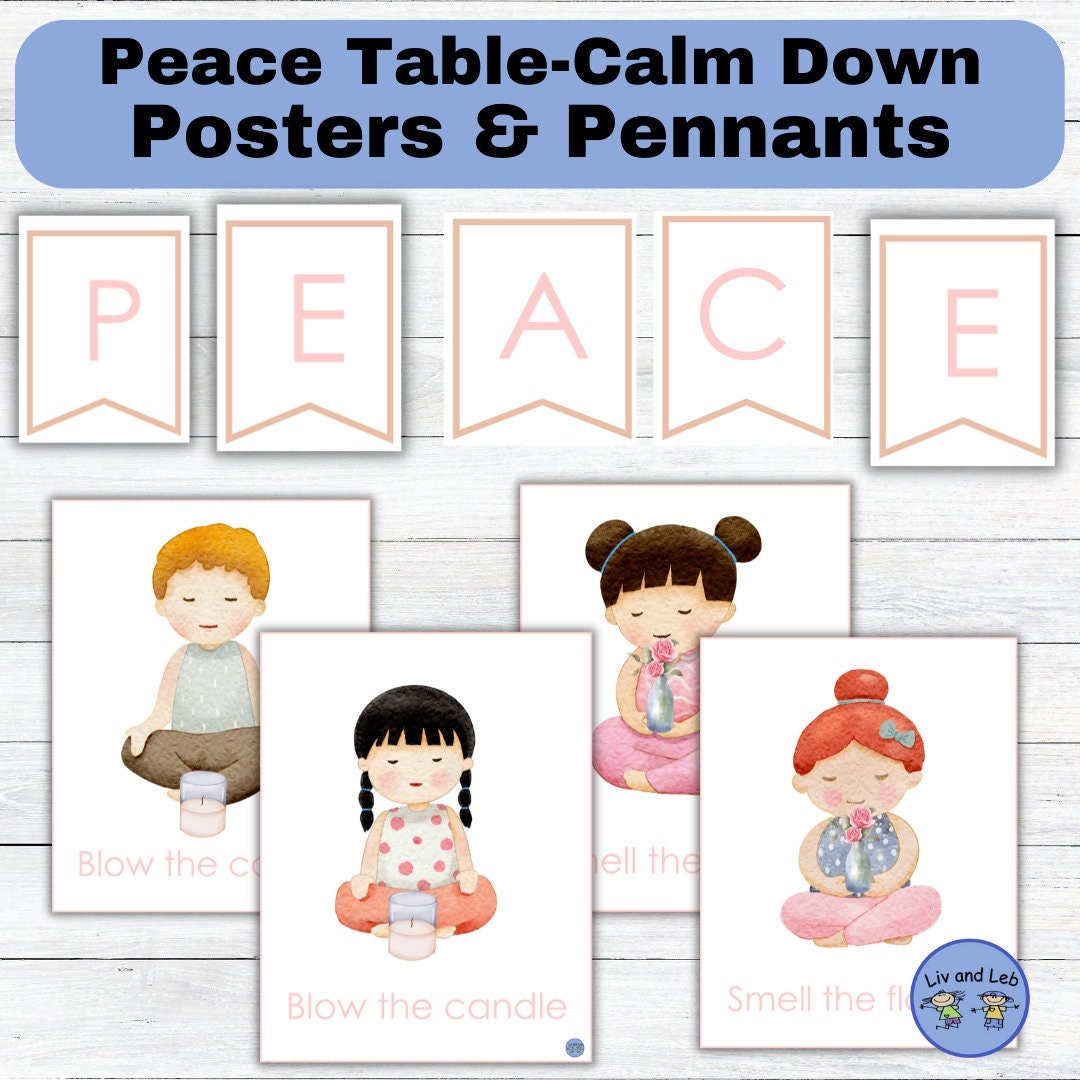 Montessori Peace Table- Calm Down Posters - Etsy