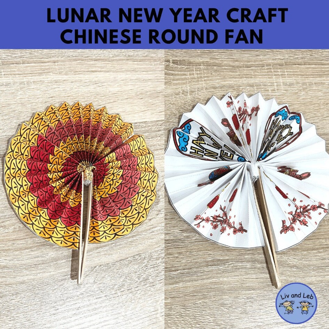 Chinese New Year 2023 Craft- Lunar New Year Round Fan - Etsy