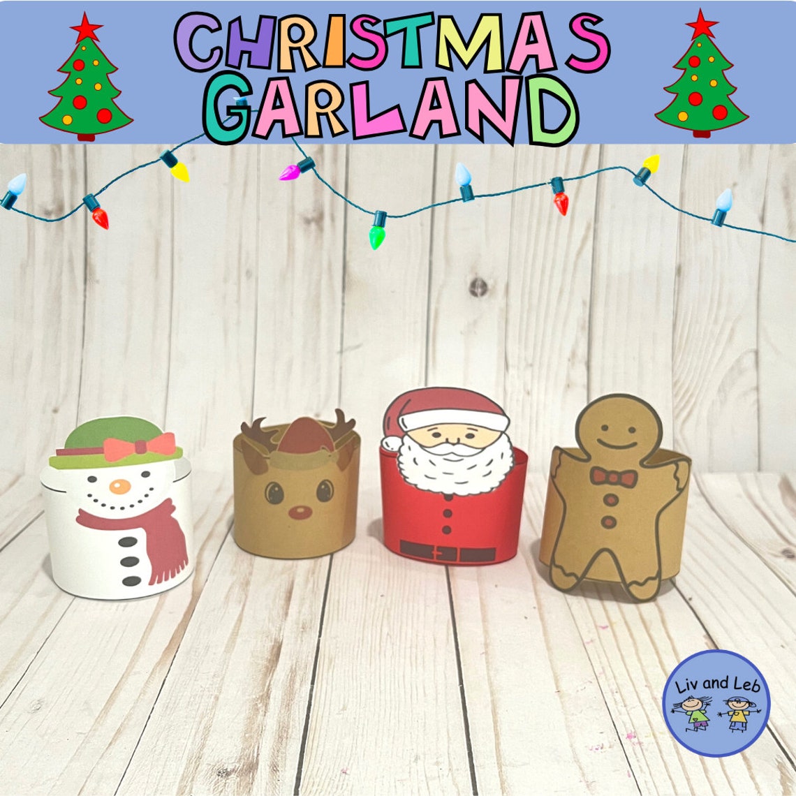 Christmas Paper Garland- Easy Crafts for Kids- Holiday Decor - Etsy