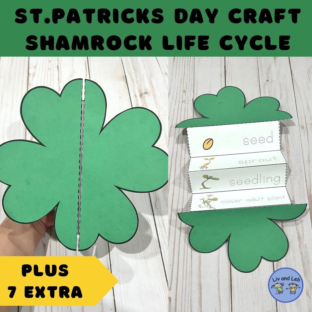 Shamrock Life Cycle Craft: St. Patrick's Day Activity - Etsy