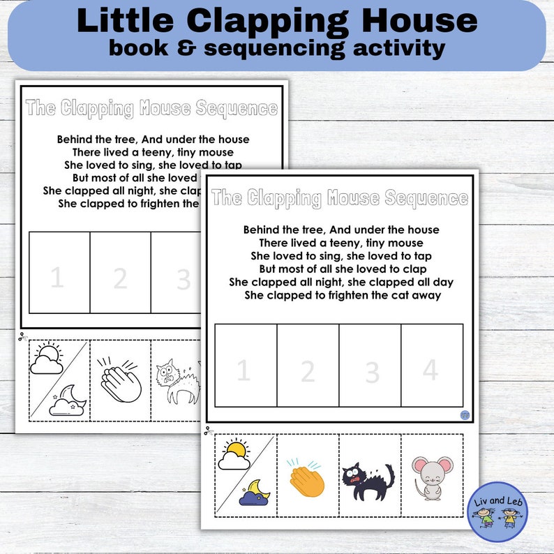 Nursery Rhyme Song Book and Sequence Activity - Etsy