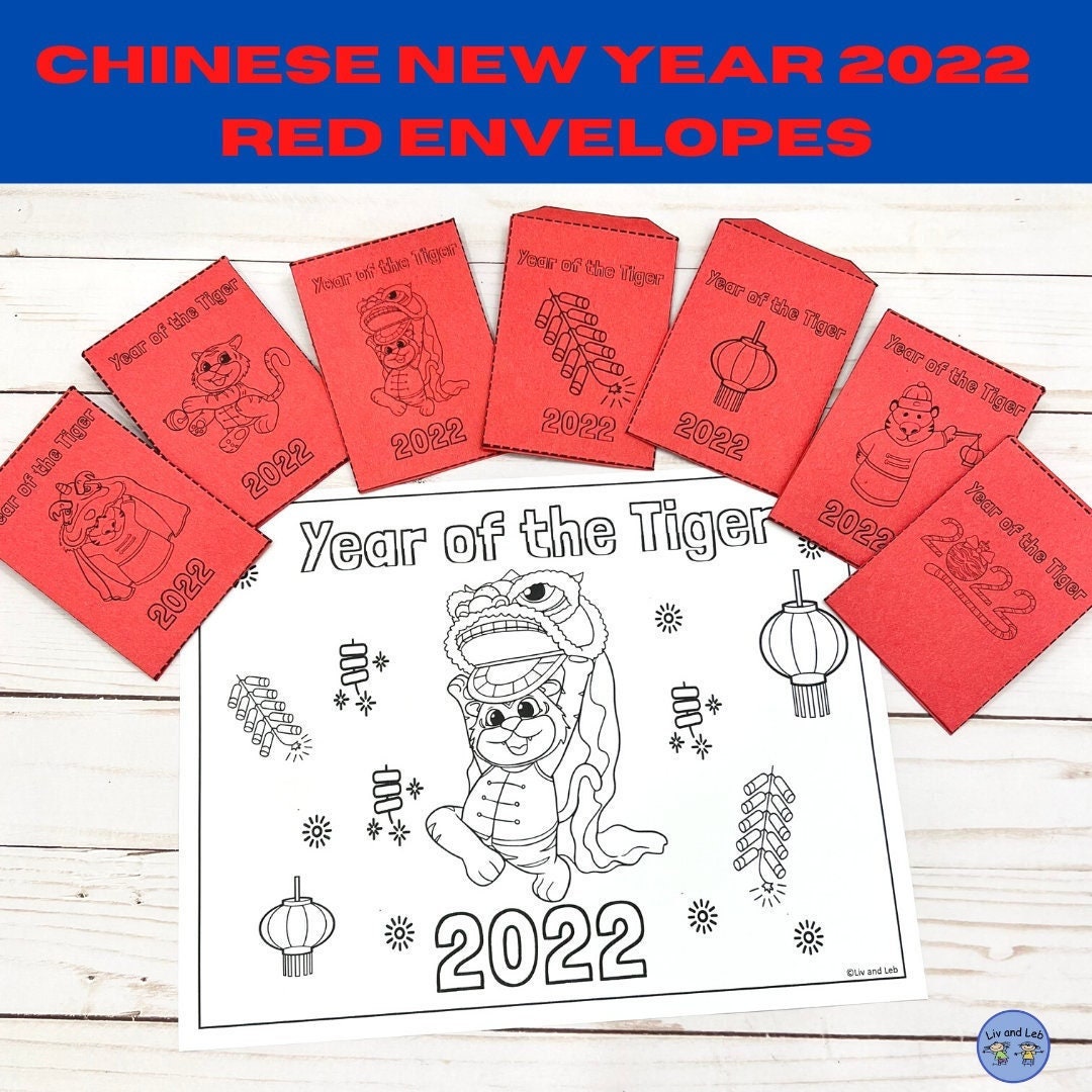 Lunar New Year 2022 Printable Red Envelopes - Etsy