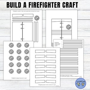 Firefighter Craft Puppet Fireman Paper Craft - Etsy
