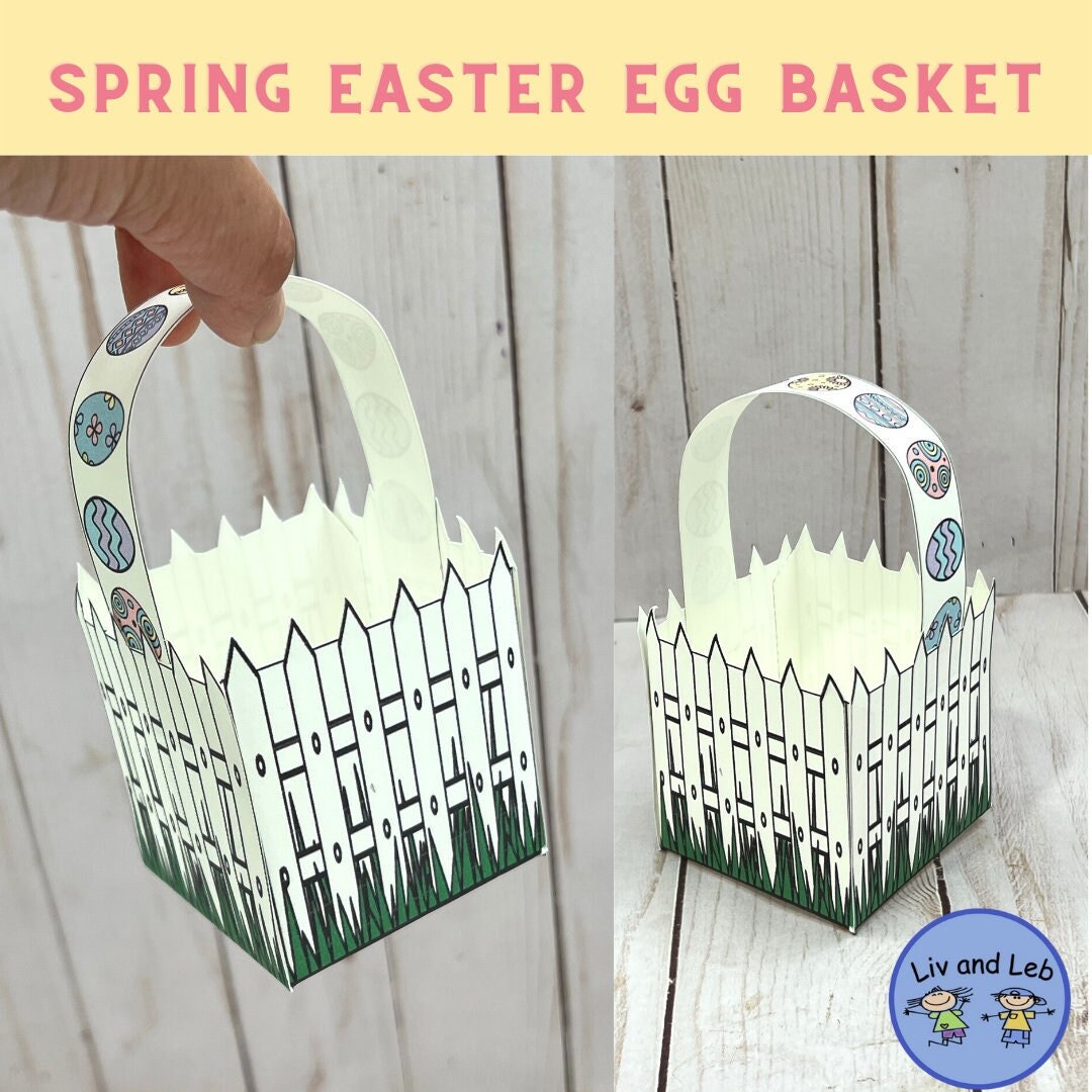 Easter Egg Basket Craft: Spring Garden Party (PDF Pattern) - Etsy