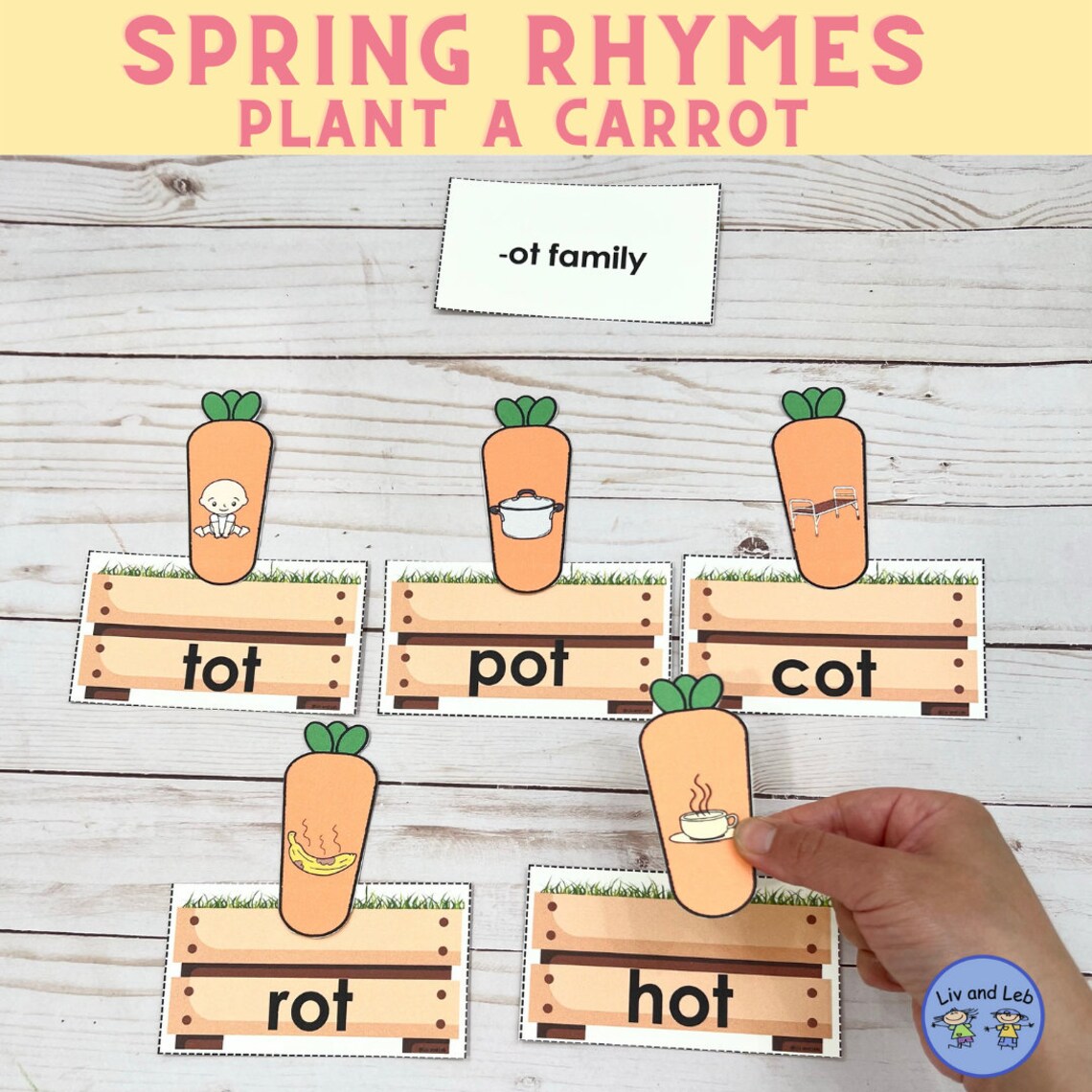 Spring CVC Rhymes Planting Carrots 164 Pages - Etsy