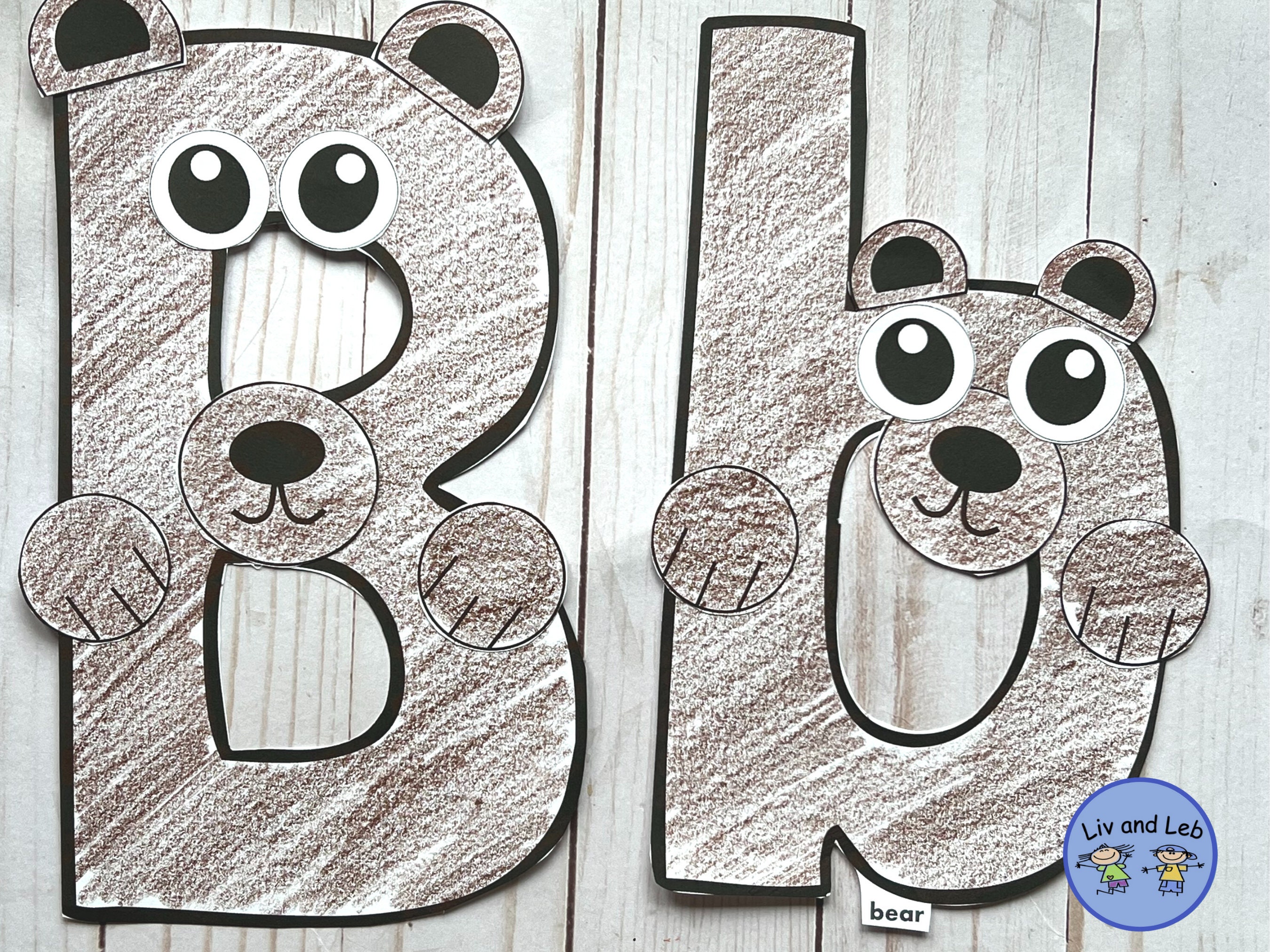Letter B Alphabet Craft Printable Alphabet Template Bear - Etsy Canada