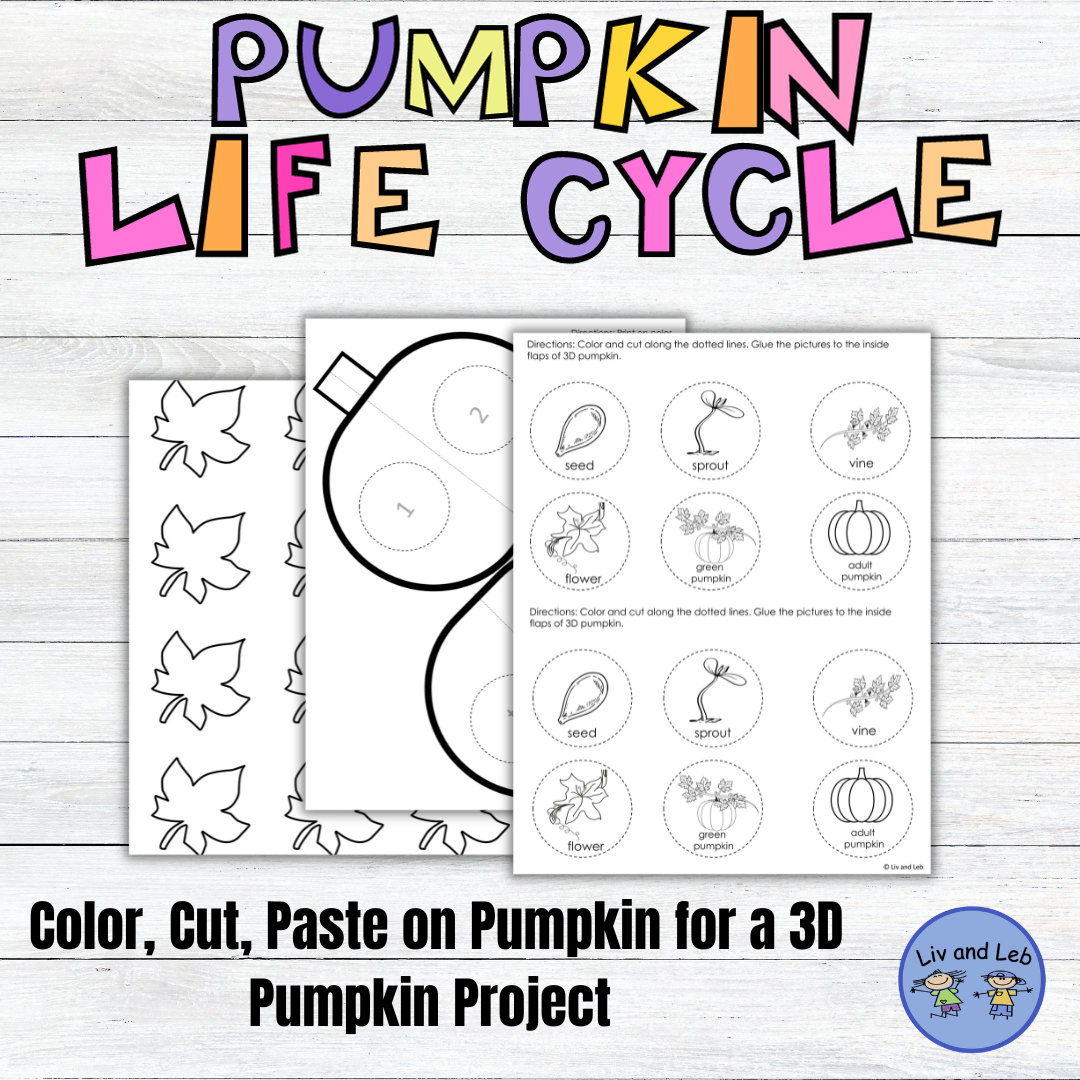 Pumpkin Life Cycle Kids Craft - Etsy