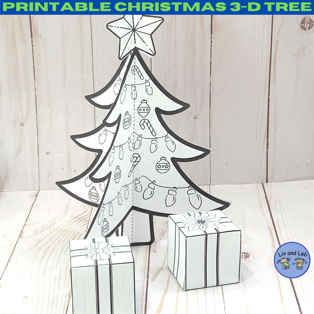Christmas Tree Craft for Kids- Printable Winter Holiday Craft - Etsy