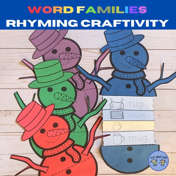 Rhyming Craft Word Family Snowman | Etsy
