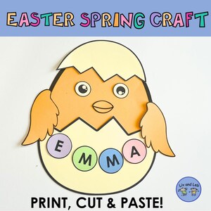 Spring Easter Chick Name Craft - Etsy