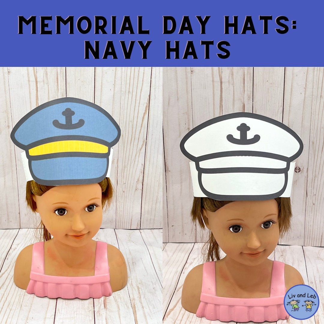 US Navy Paper Hat- Community Helper Hats- Memorial Day Hats- Veterans ...