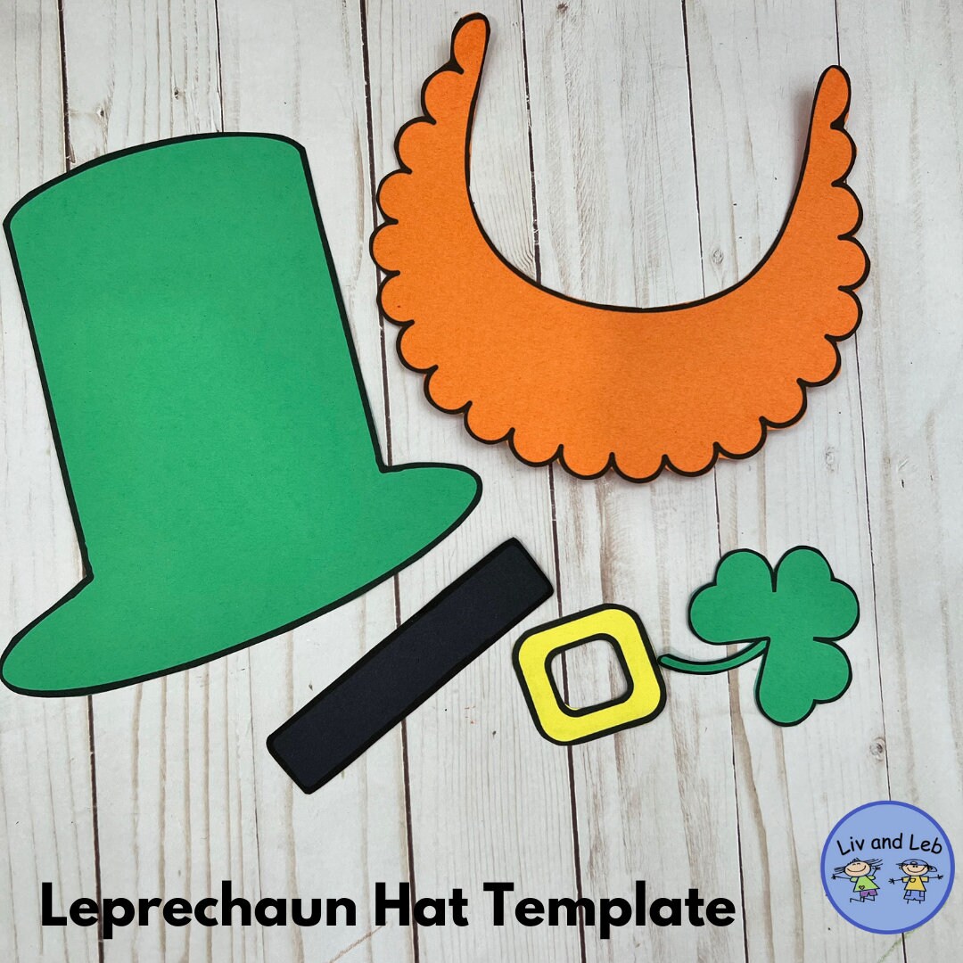 St. Patrick's Day Leprechaun Craft for Kids- Leprechaun Paper Hat - Etsy