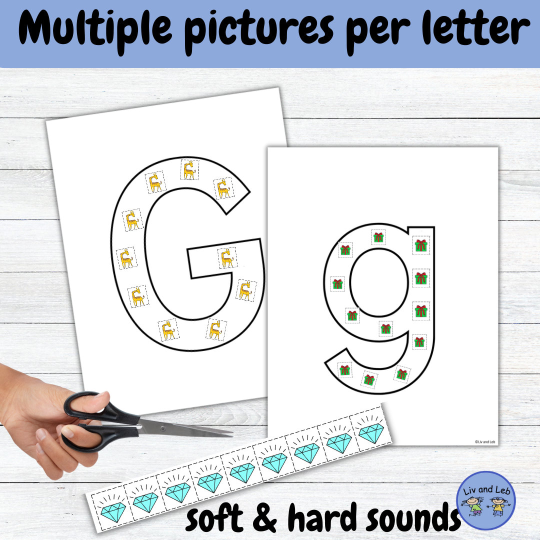Alphabet Letters Collage- Cut & Paste Printable - Etsy