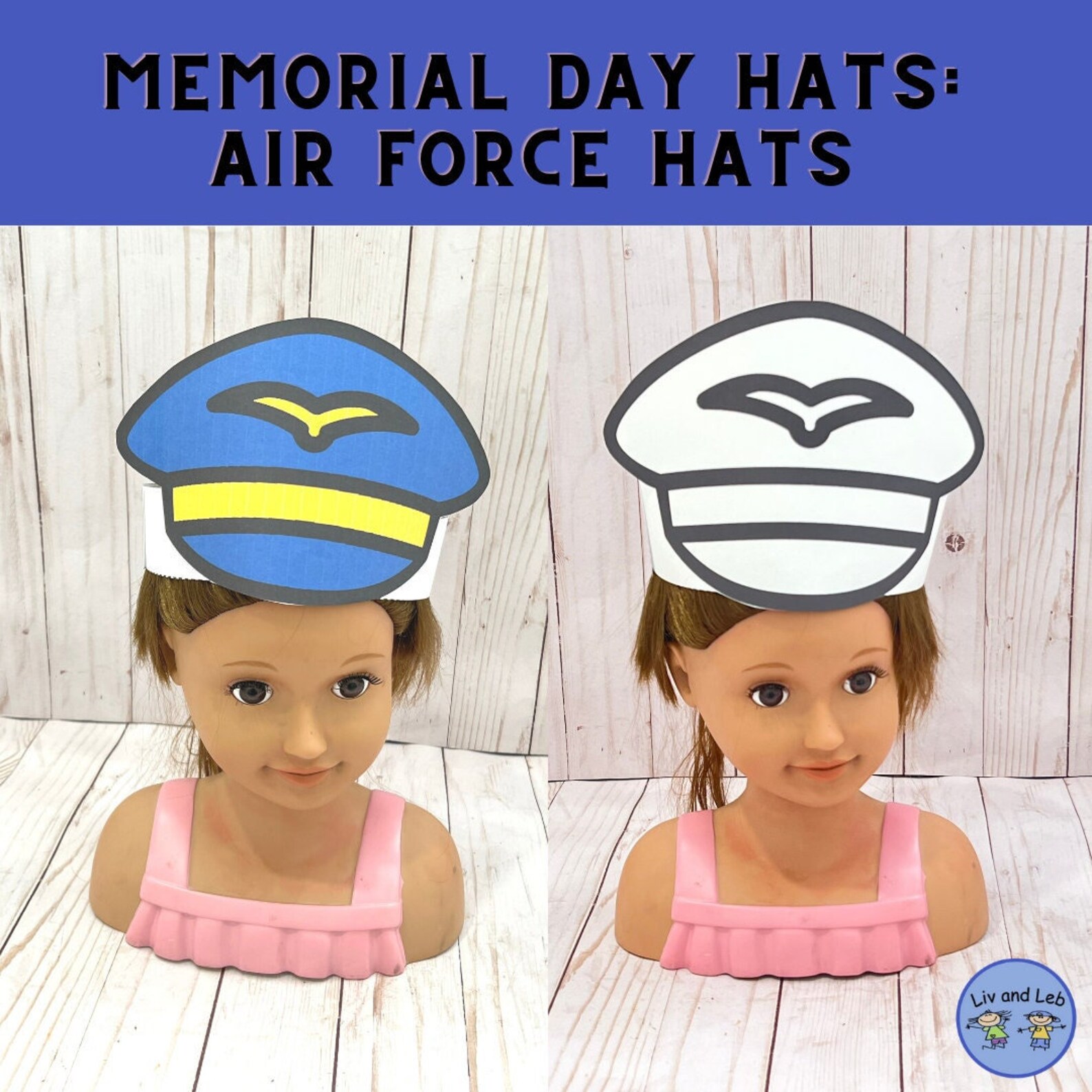 Air Force Paper Hat- Memorial Day Craft, Veterans Day Craft, Community ...