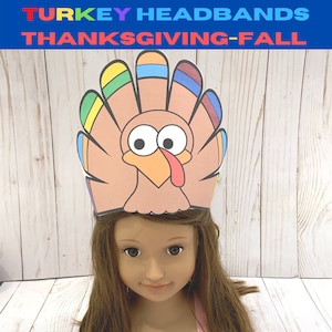 Turkey Headband Craft- Thanksgiving Party Hat - Etsy