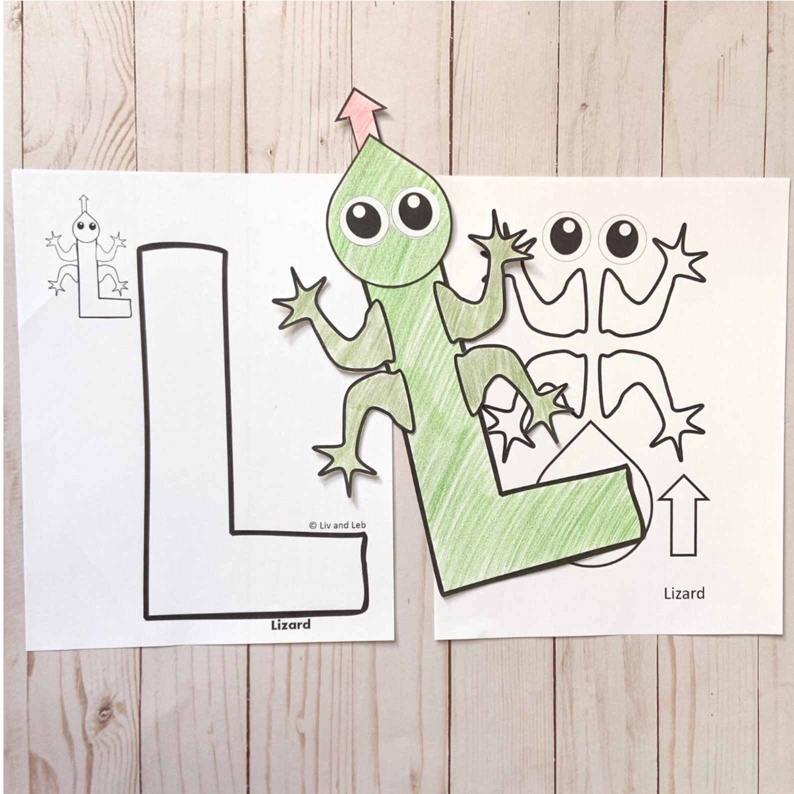 Alphabet Letter Craft for Kids, Zoo Animal Craft, Alphabet Paper Craft ...