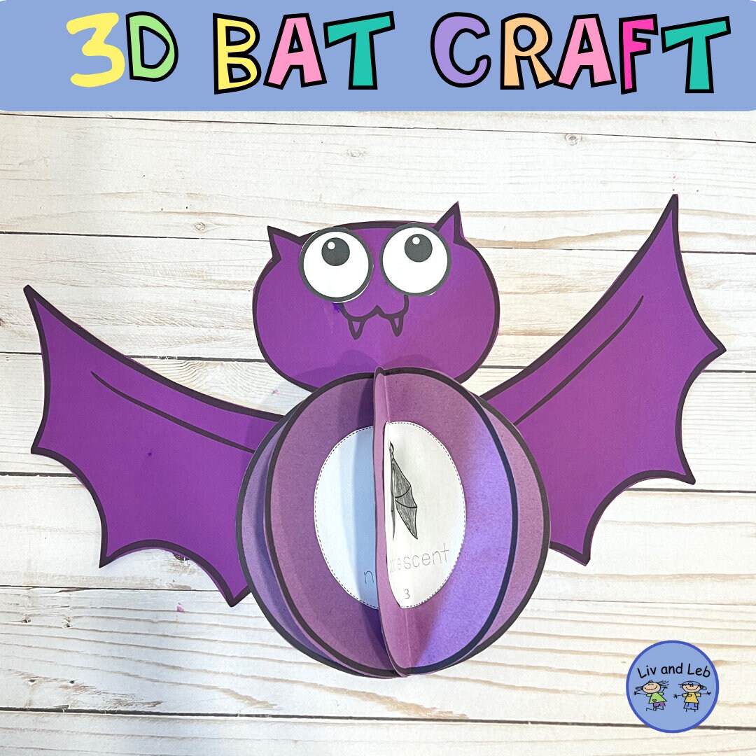 Bat Life Cycle Kids Craft- Halloween Paper Craft - Etsy