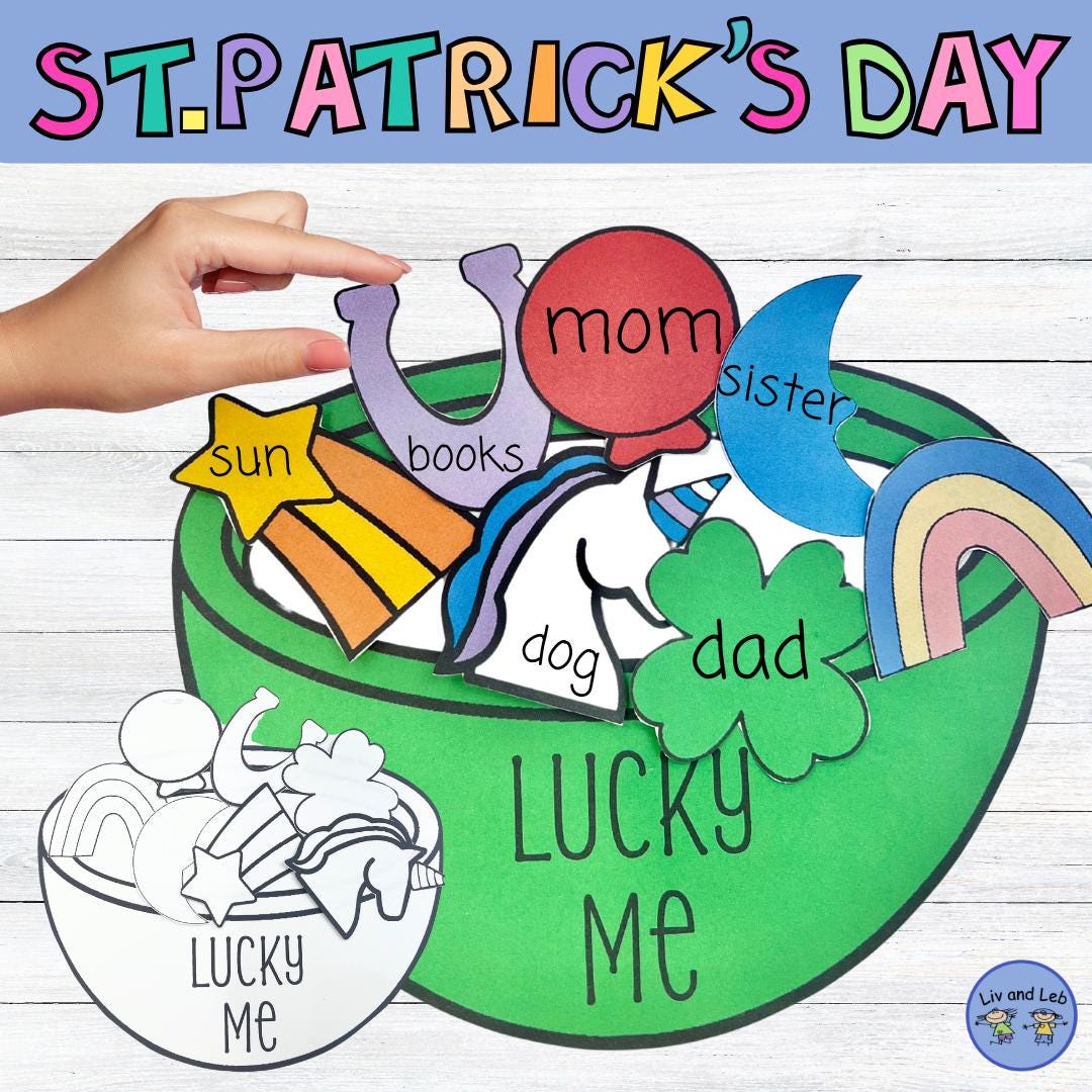 St. Patrick's Day Rainbow Craft: Lucky Charms Activity (PDF Pattern) - Etsy