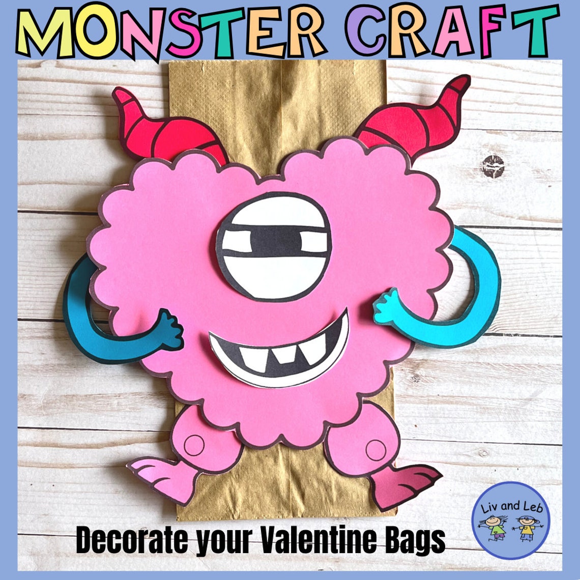 Valentine's Day Craft- Love Monster Craft for Kids - Etsy