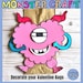 Valentine's Day Craft- Love Monster Craft for Kids - Etsy