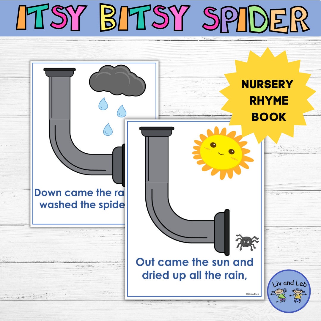 Itsy Bitsy Spider Craft- Nursery Rhymes Book - Etsy