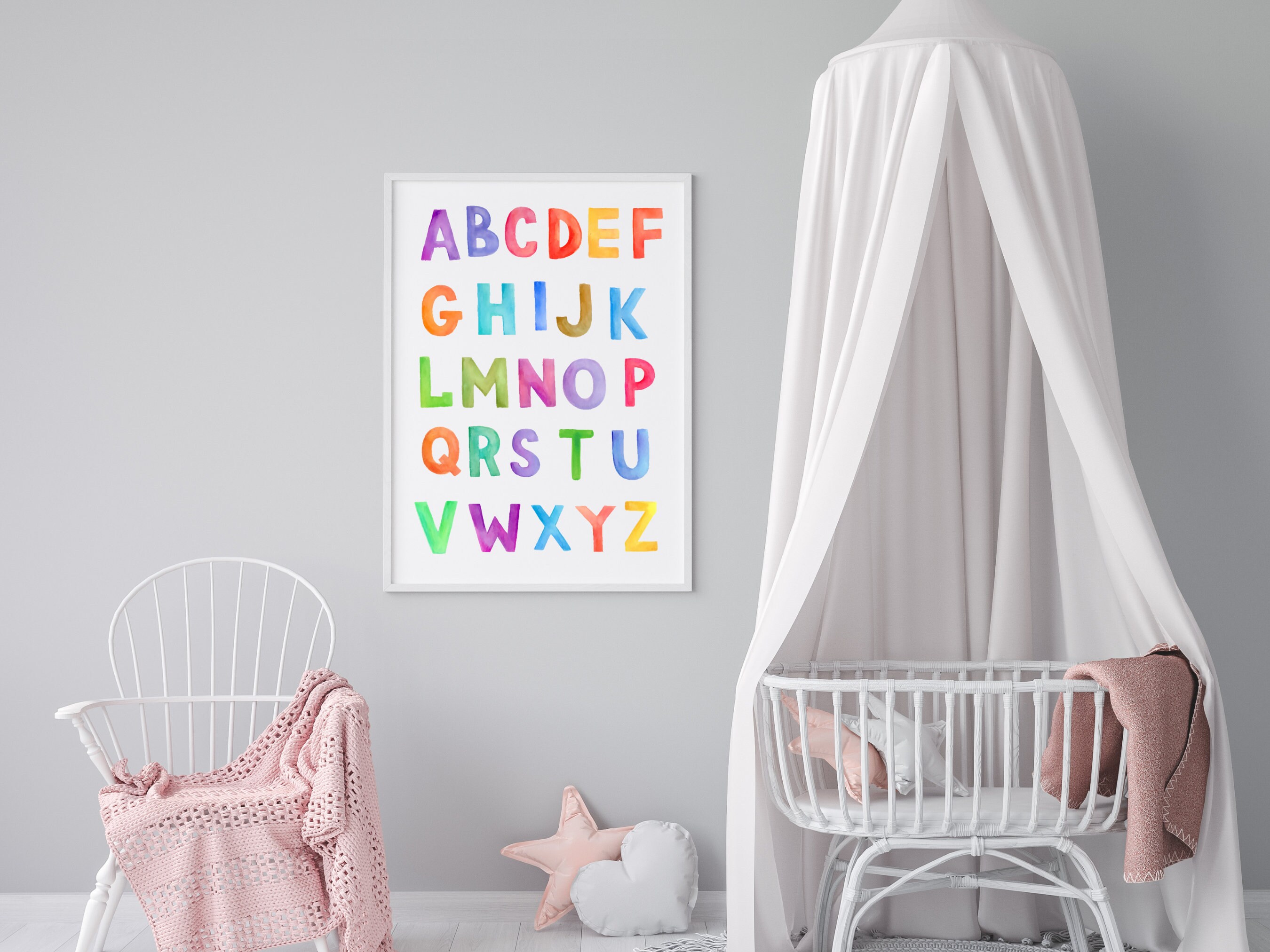 Alphabet Poster Classroom ABC Poster Nursery Alphabet - Etsy