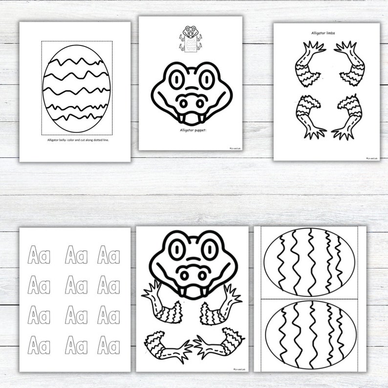 Alligator Craft- Alligator Paperbag Puppet - Etsy