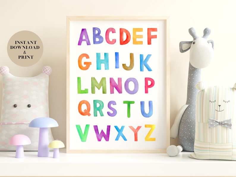 Alphabet Poster Classroom ABC Poster Nursery Alphabet - Etsy