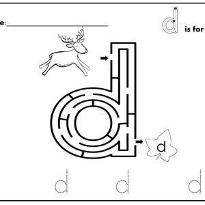 Alphabet Maze, Uppercase and Lowercase Letter Maze Worksheets - Etsy