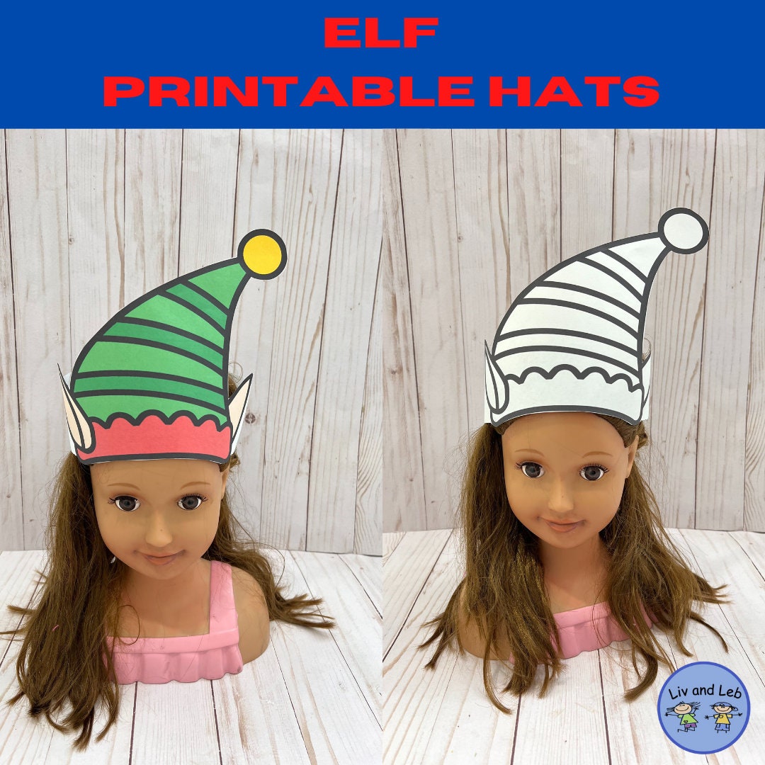 Christmas Paper Hats- Printable Craft- Reindeer-santa-snowman-elf ...