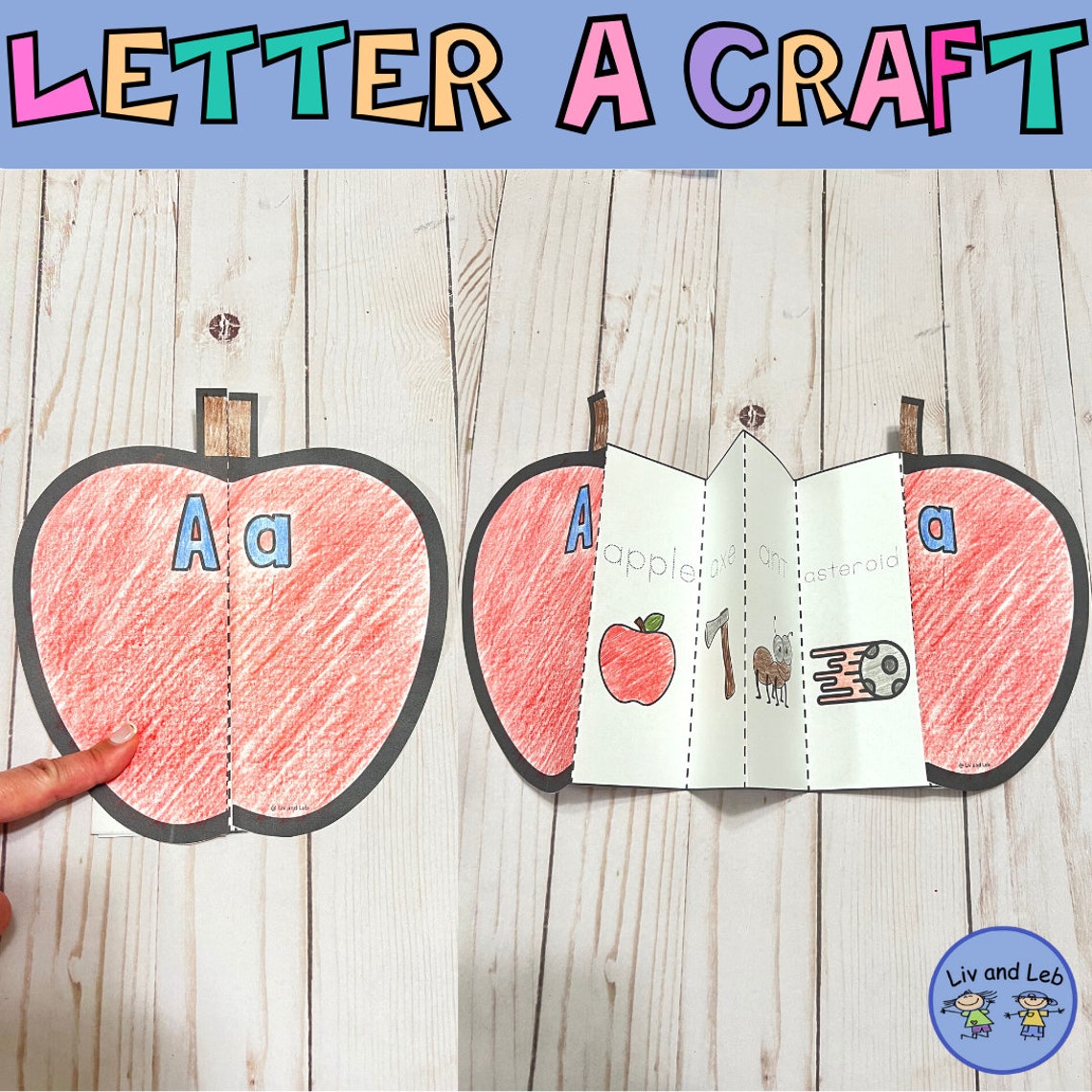 Letter A- Alphabet Craft- Apple Craft - Etsy
