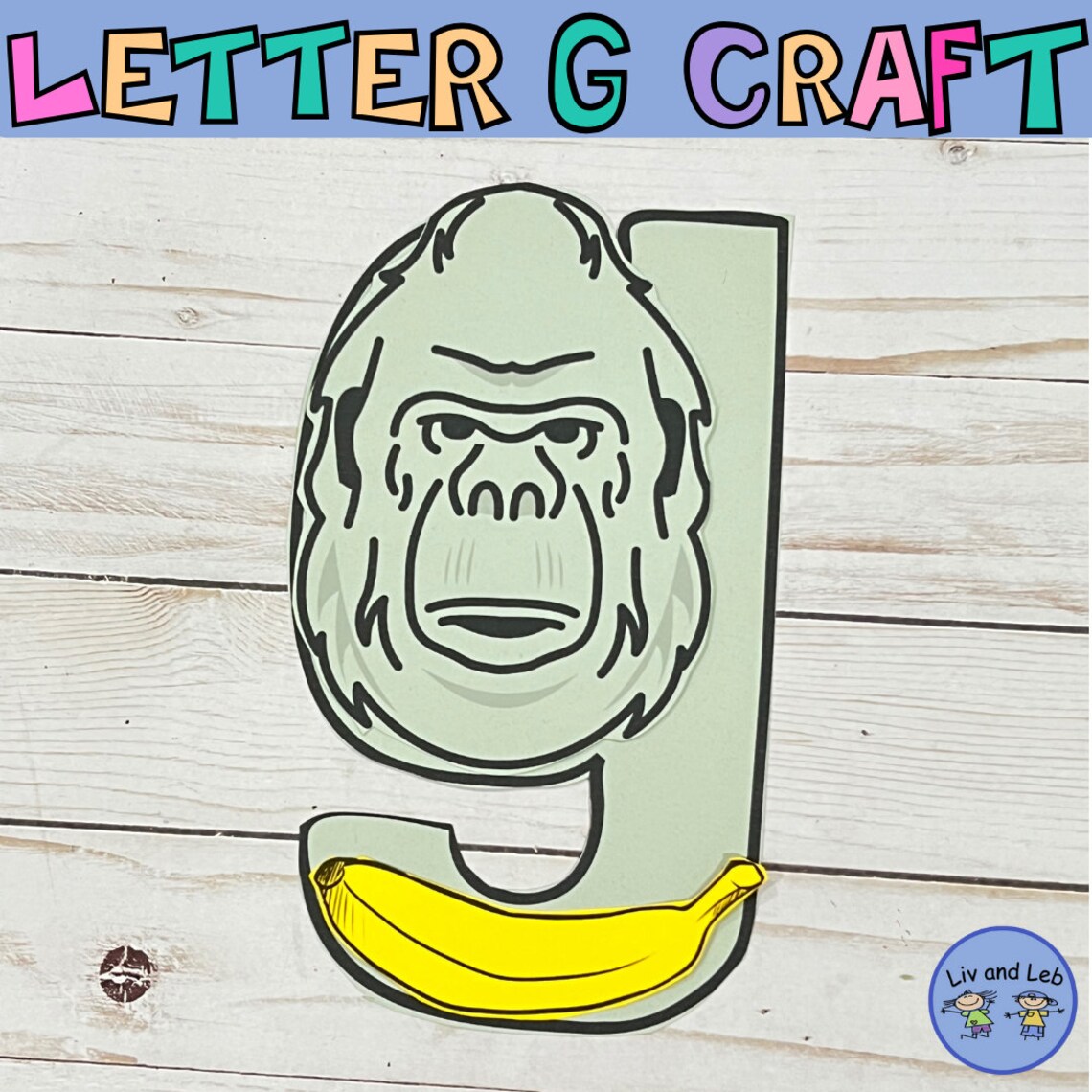 Letter G Craft- Alphabet Phonics Craft- Gorilla Craft - Etsy