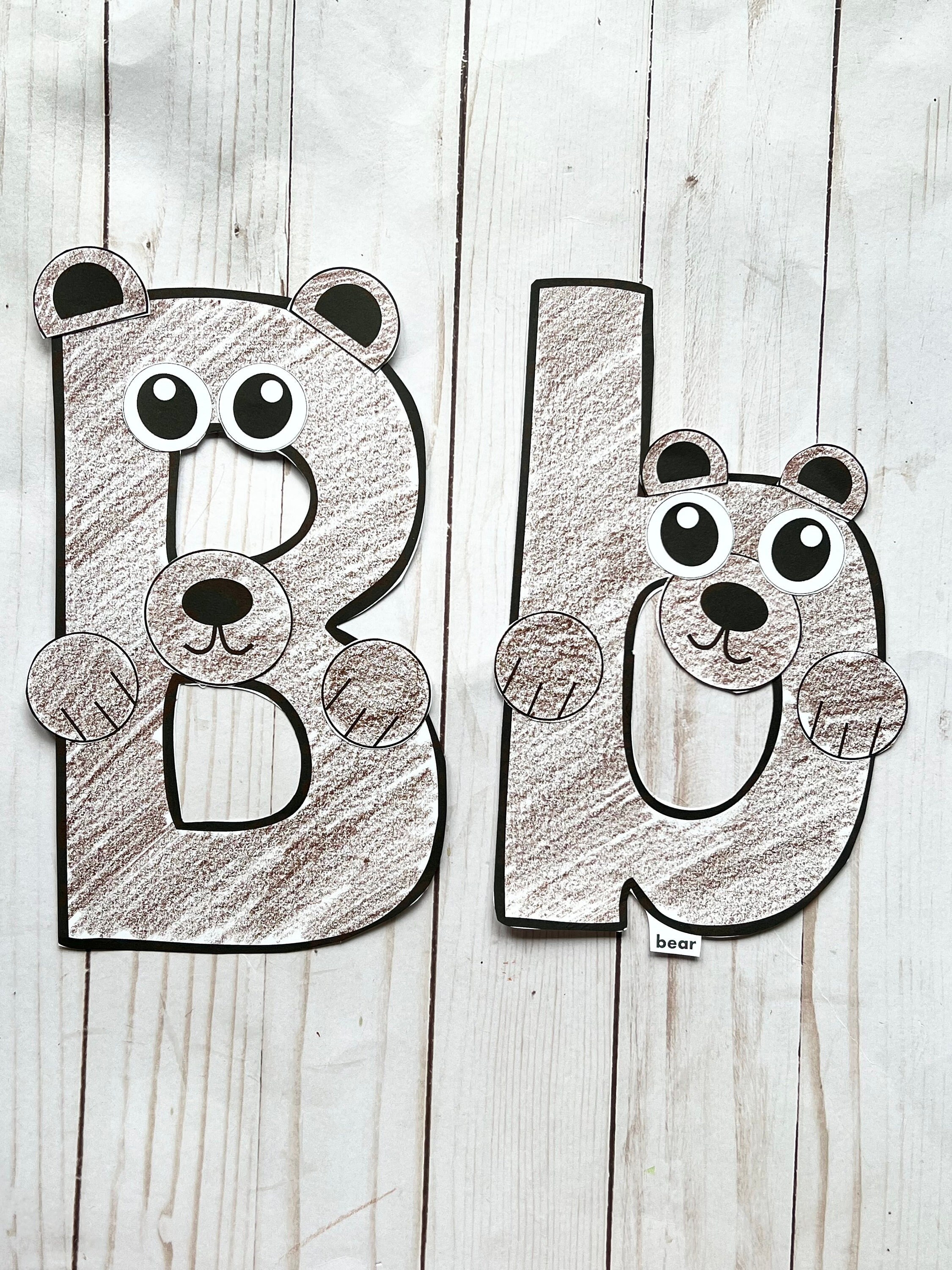 Letter B Alphabet Craft Printable Alphabet Template Bear Etsy Letter B Alphabet Craft Printable Alphabet Template Bear Etsy