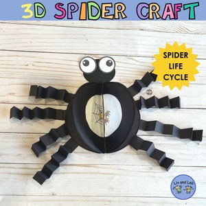 Spider Life Cycle Kids Craft- Halloween Paper Craft - Etsy