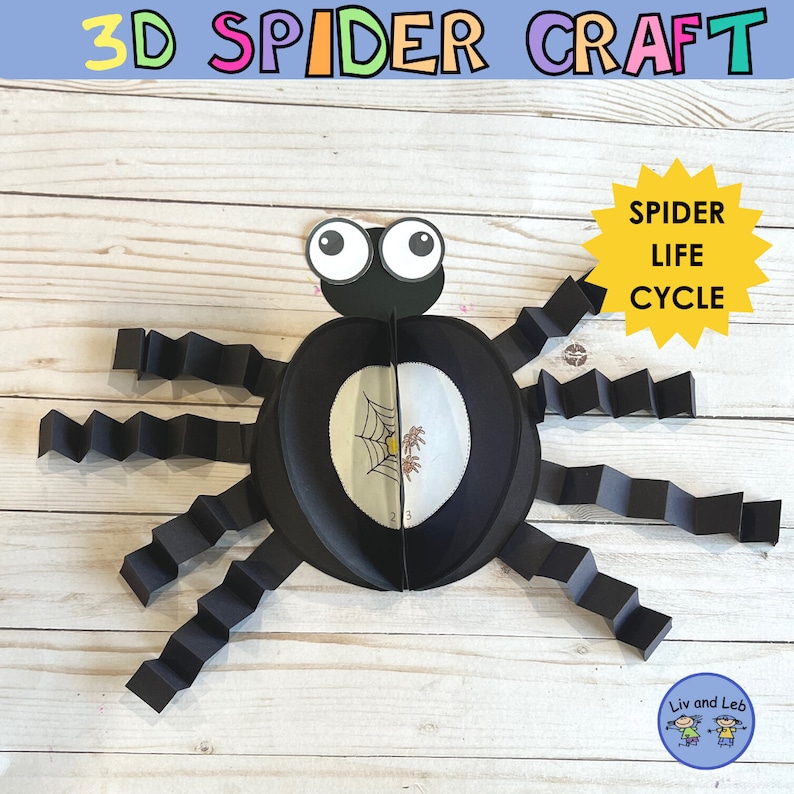 Spider Life Cycle Kids Craft- Halloween Paper Craft - Etsy