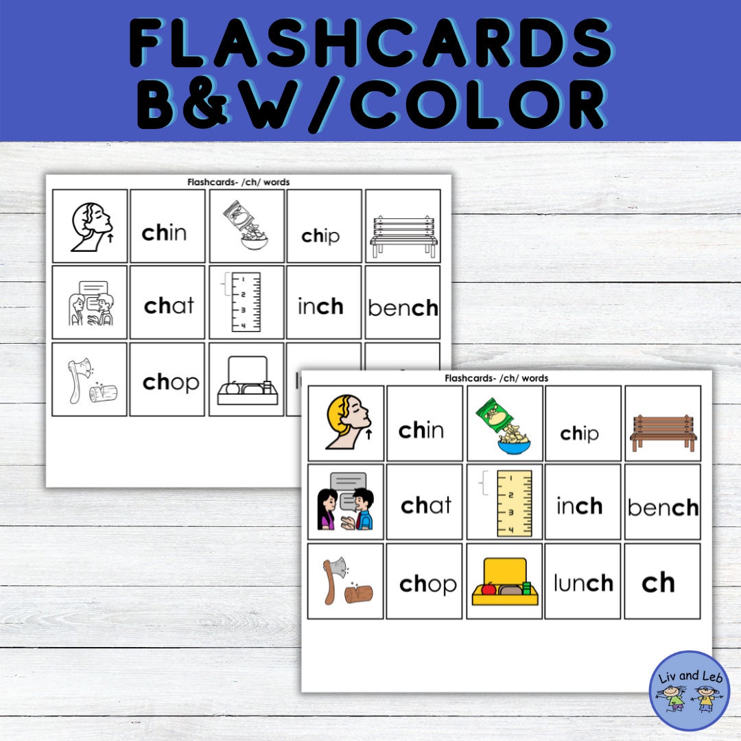 Digraph Craft- Consonant Digraph Flashcards- Digraph Worksheets- CH ...