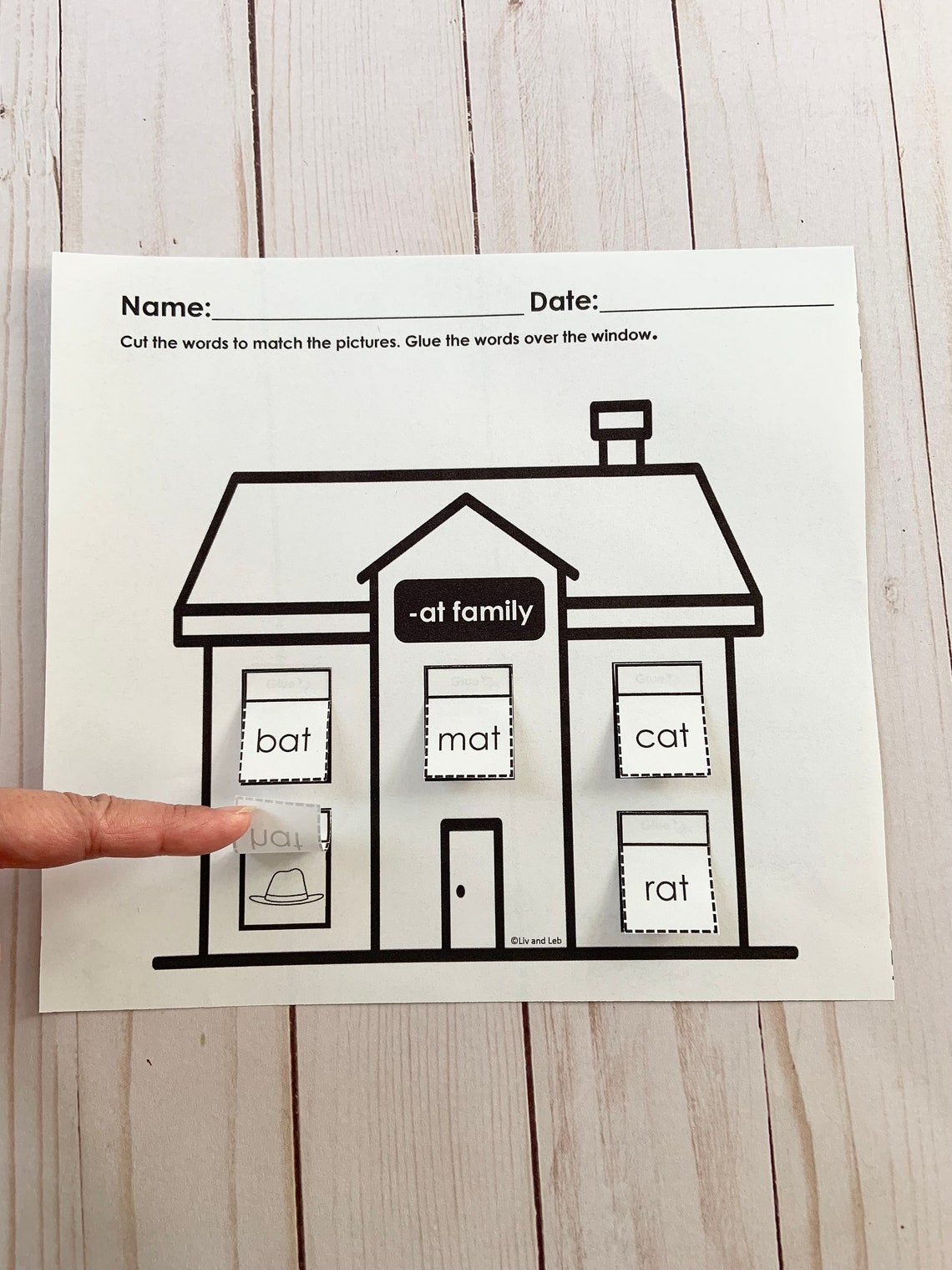 Word Family House Rhyming Words Worksheets - Etsy