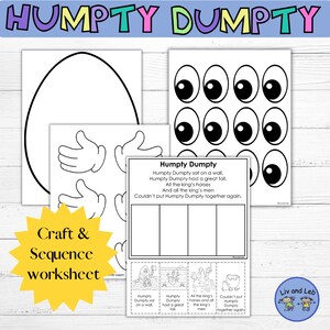 Humpty Dumpty Craft- Nursery Rhymes Book - Etsy